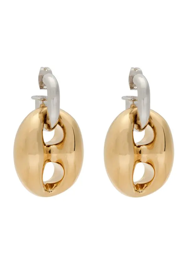 Rabanne Two-tone Drop Earrings - Gold