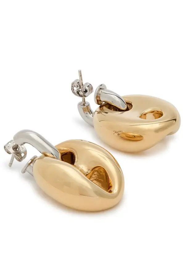 Rabanne Two-tone Drop Earrings - Gold
