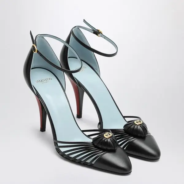 Valentino Garavani Décolleté Vg Sandal - Black