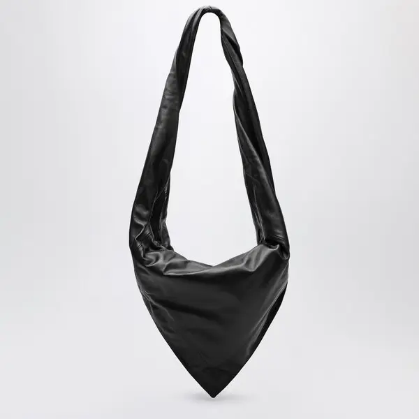 LEMAIRE Leather Scarf Bag - Black