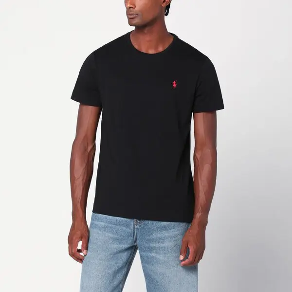 Ralph Lauren T Shirt In Cotton Custom Slim Fit - Black