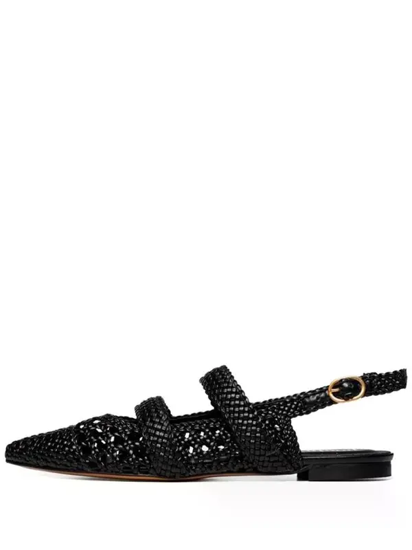 POCHE PARIS Woven Slingback Ballet Flats