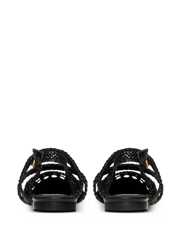 POCHE PARIS Woven Slingback Ballet Flats