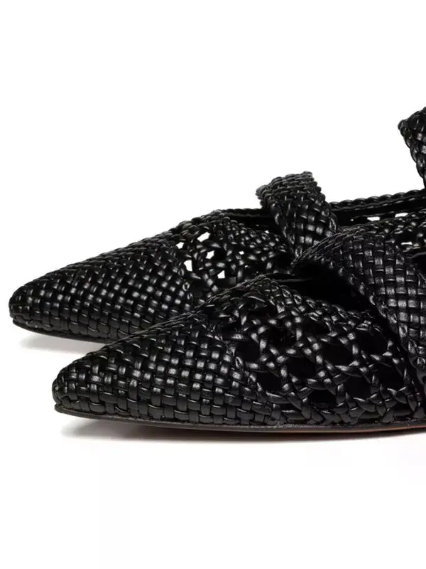 POCHE PARIS Woven Slingback Ballet Flats