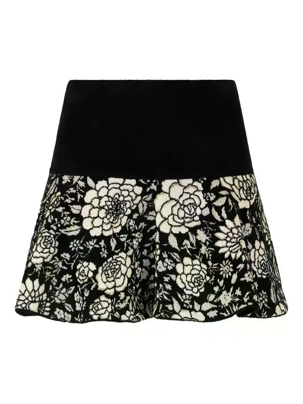 Roberto Cavalli Jacquard Floral Mini Skirt