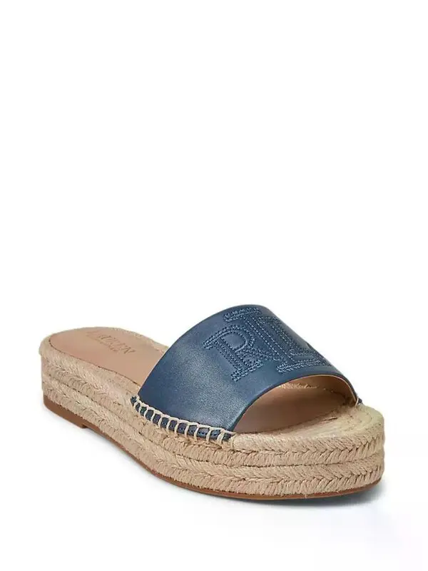 Ralph Lauren Logo-embroidered Platform Espadrille Sandals