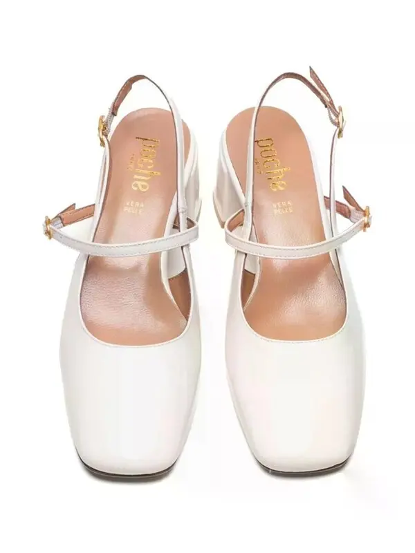 POCHE PARIS 50mm Square-toe Slingback Mules