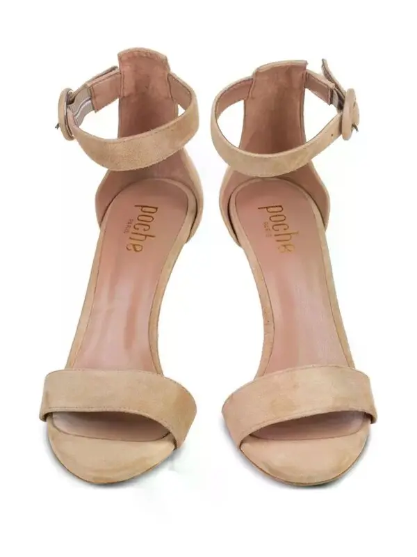 POCHE PARIS Ankle-strap Suede Sandals
