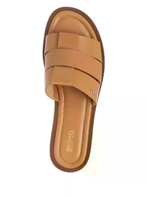 Michael Kors Leather Cross-strap Flat Sandals