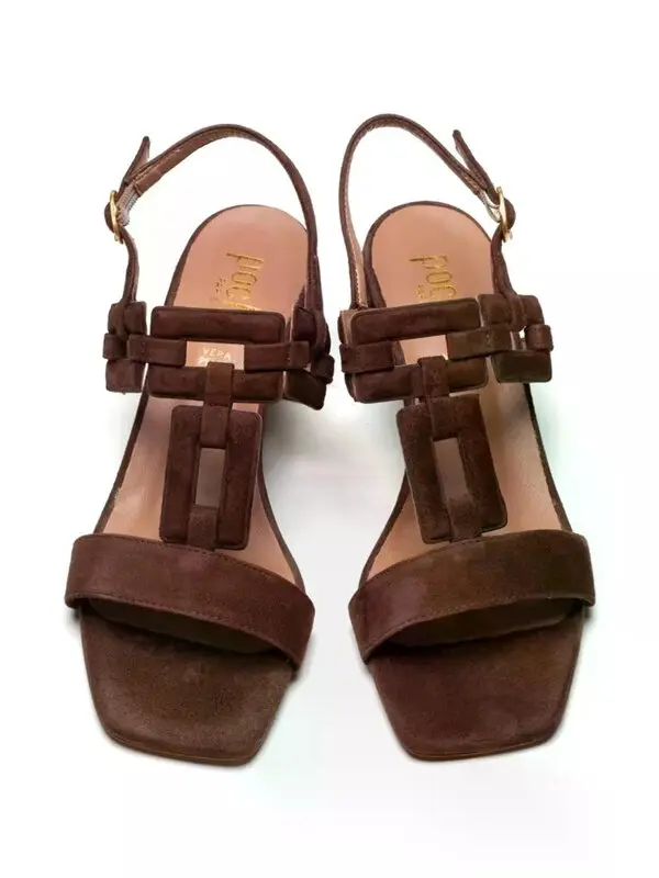 POCHE PARIS Valerie 50mm T-bar Block-heel Sandals