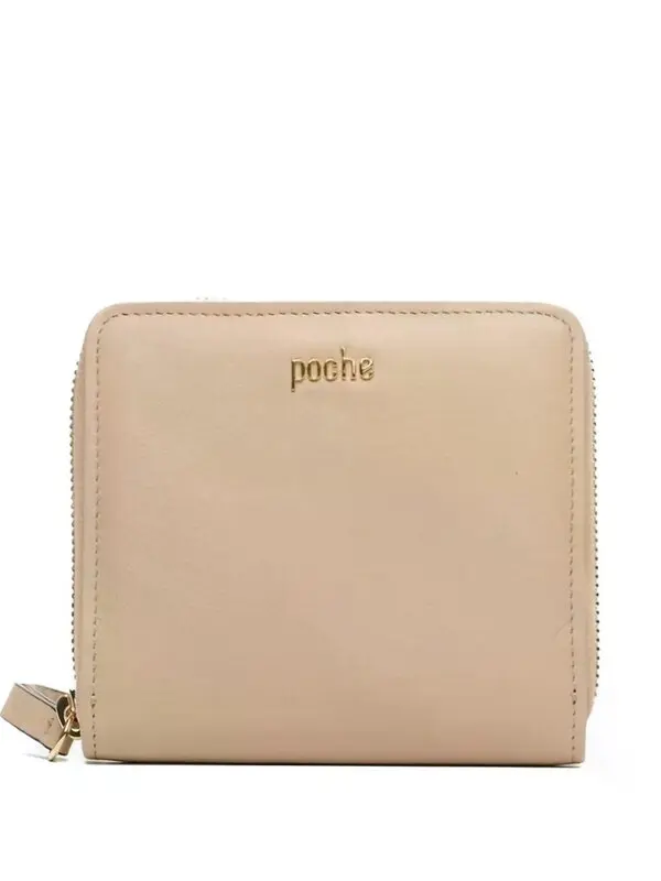 POCHE PARIS Zip-around Leather Wallet - Neutrals