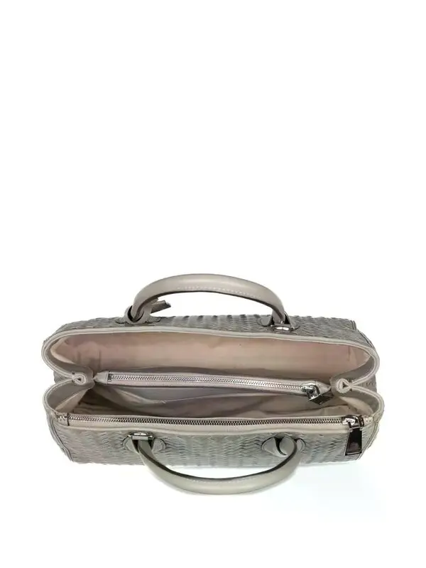 POCHE PARIS Ambre Torba Woven Leather Tote Bag