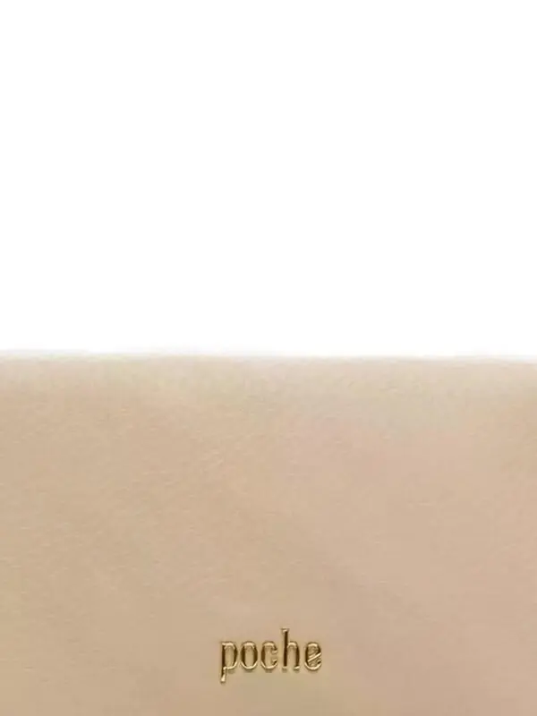 POCHE PARIS Logo-plaque Trifold Wallet - Neutrals