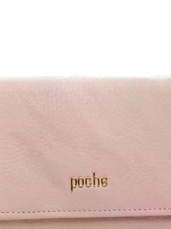 POCHE PARIS Leather Trifold Wallet - Pink