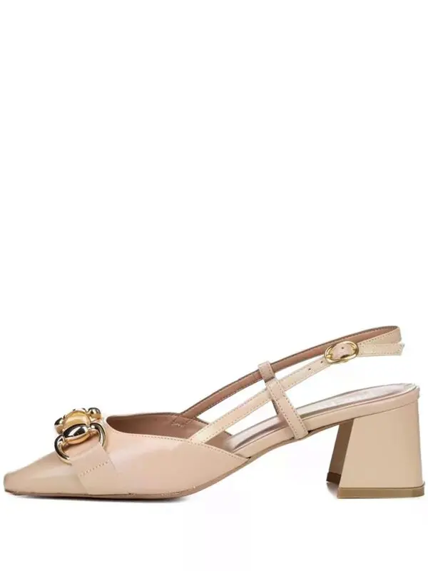 POCHE PARIS Bamboo-detail Slingback Sandals - Neutrals