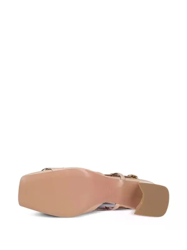 POCHE PARIS Bamboo-detail Slingback Sandals - Neutrals