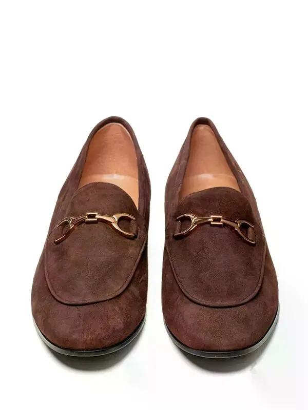POCHE PARIS Horsebit Suede Loafers