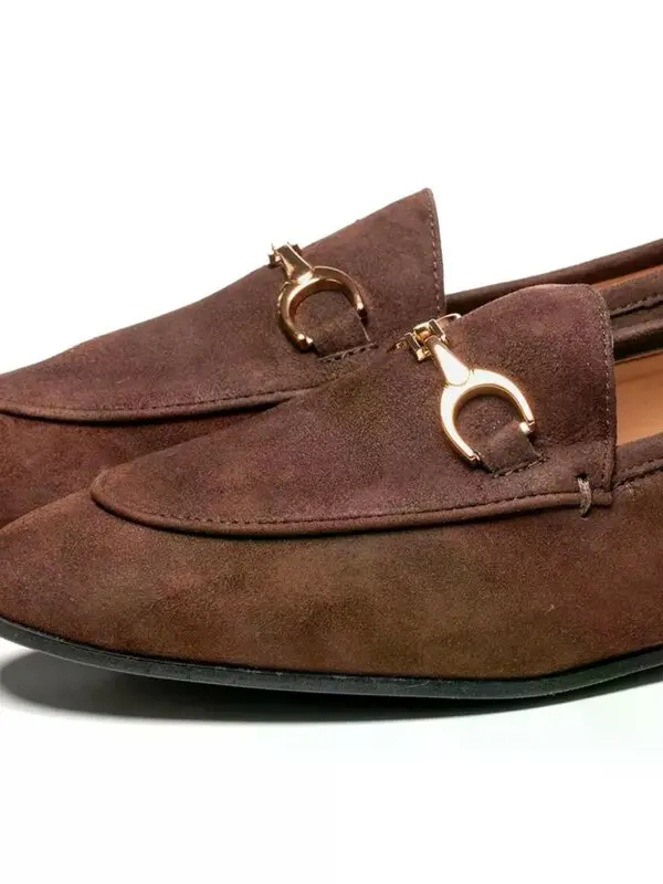 POCHE PARIS Horsebit Suede Loafers