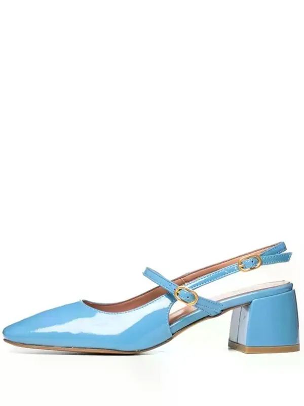 POCHE PARIS Patent-leather Buckle Pumps