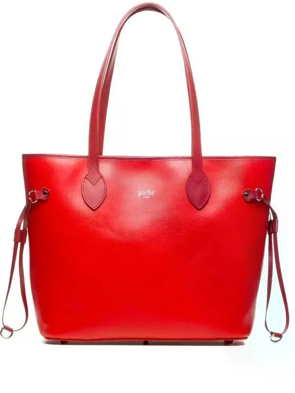 POCHE PARIS Leather Drawstring Tote Bag