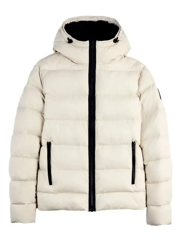 FAY Quilted Double Front Down Jacket - White