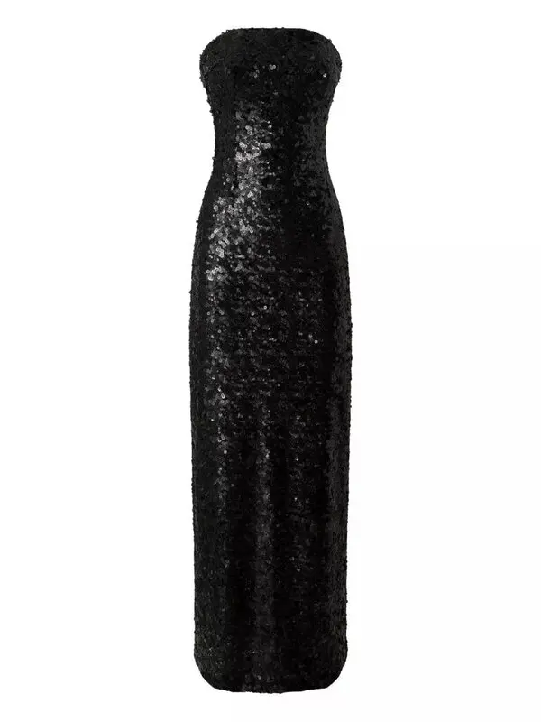 Pinko Sequinned Strapless Maxi Dress