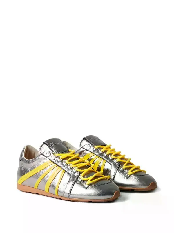 Claudie Pierlot Metallic Lace-up Sneakers - Silver