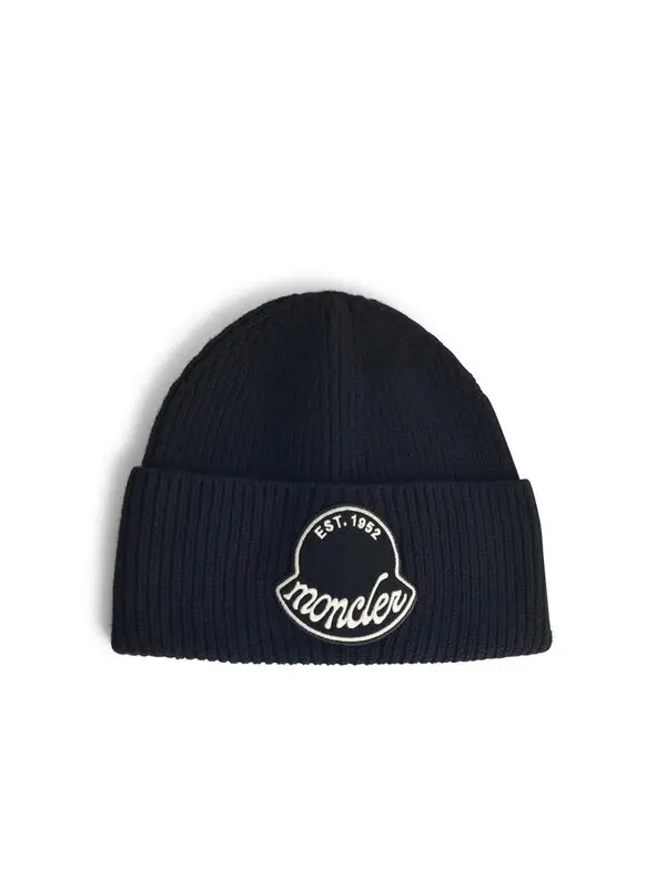 Moncler Virgin Wool Beanie - Black