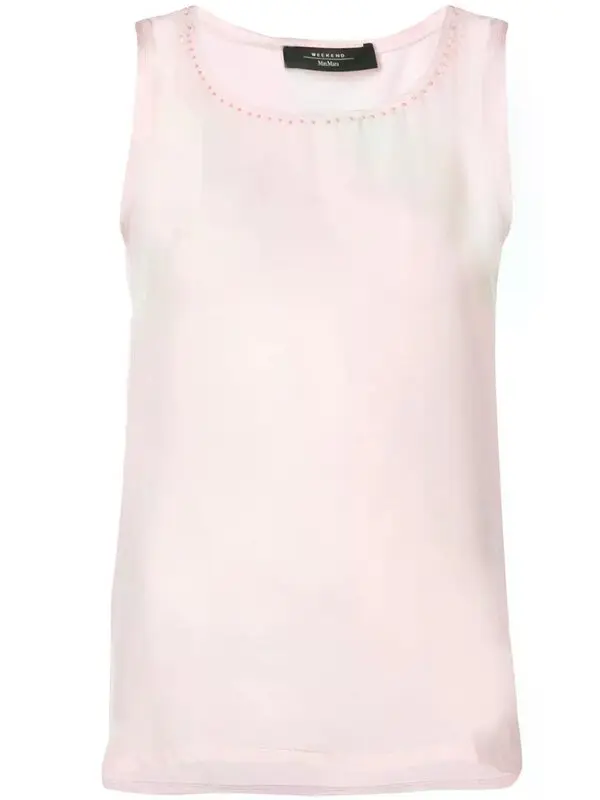 Max Mara Bead-embellished Silk Top
