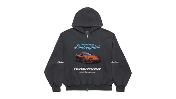 Balenciaga Automobil Lamborghini Zip-up Hoodie