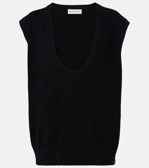 EXTREME CASHMERE X N°423 Lord Cashmere-blend Vest - Black