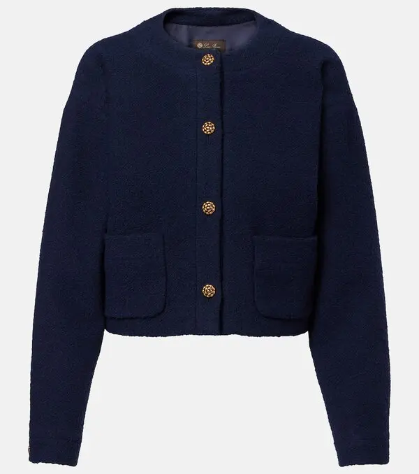 Loro Piana Cashmere And Wool Bouclé Jacket - Blue