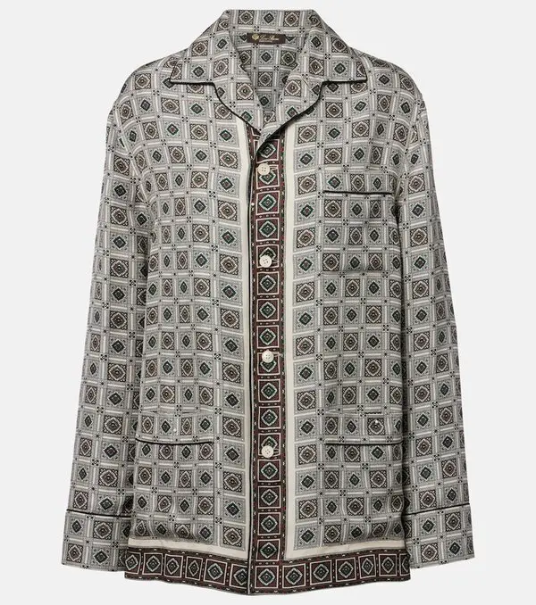 Loro Piana Lian Printed Silk Twill Shirt - Multicoloured