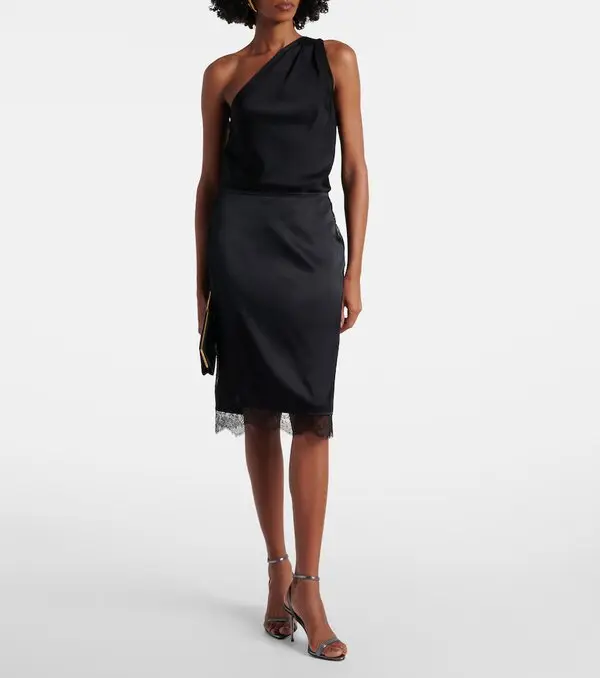 TOM FORD Silk-blend Crêpe Satin Pencil Skirt