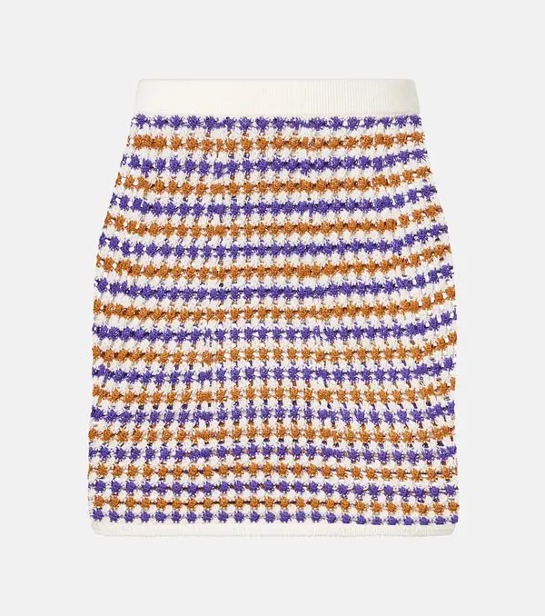 ERES Open-knit Cotton-blend Miniskirt