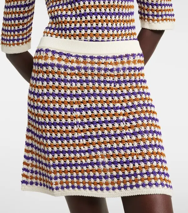 ERES Open-knit Cotton-blend Miniskirt
