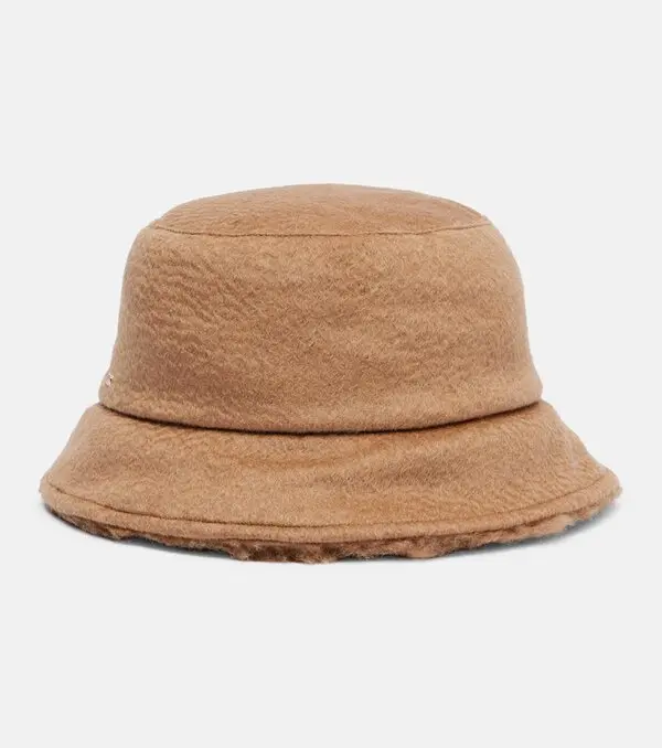 Max Mara Reversible Camel Hair Bucket Hat - Beige