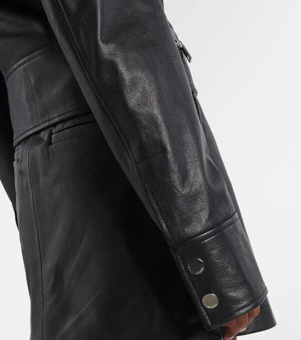 Sportmax Shearling-trimmed Leather Jacket