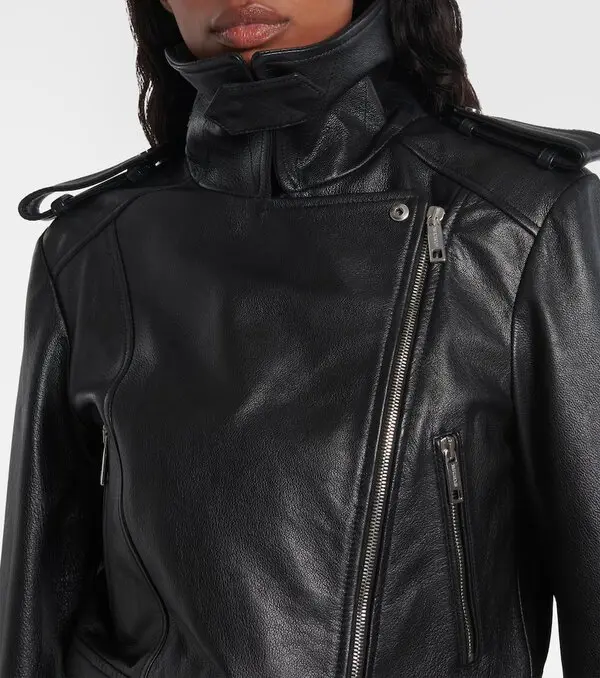 Sportmax Shearling-trimmed Leather Jacket