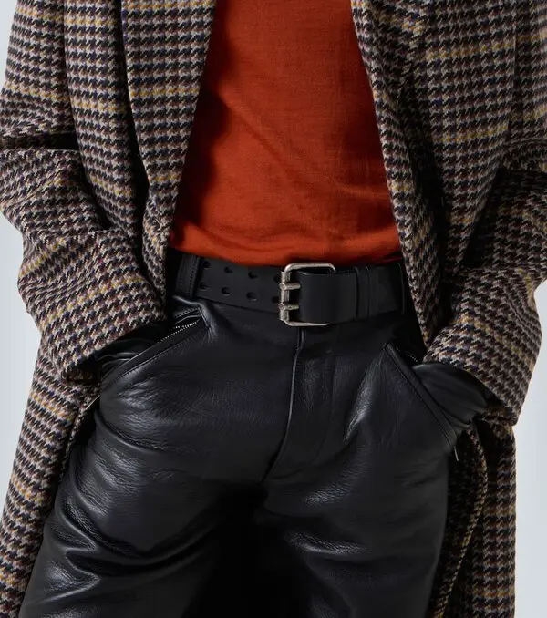 Saint Laurent Leather Motorcycle Belt