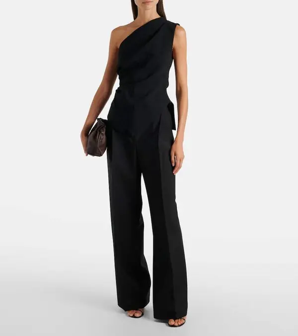 RÓHE - Pleated Wool And Mohair Wide-Leg Pants