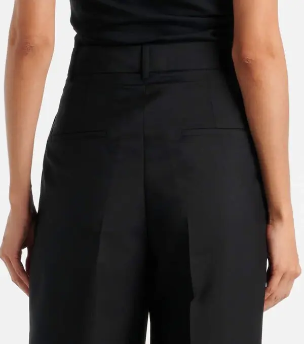 RÓHE - Pleated Wool And Mohair Wide-Leg Pants