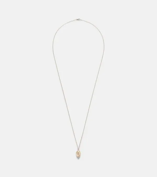 PERSEE 9kt Yellow Diamond Locket Necklace - Gold