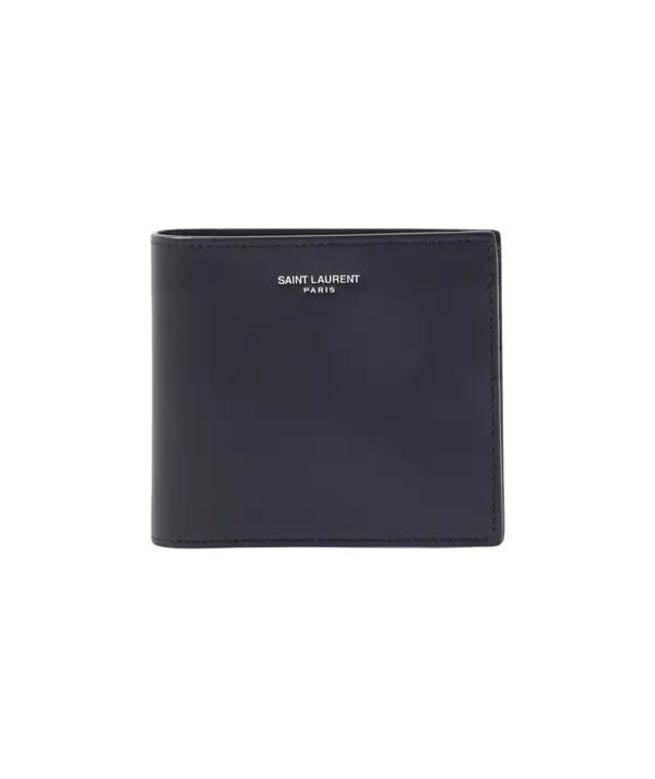 Saint Laurent Paris East/west Leather Wallet - Blue