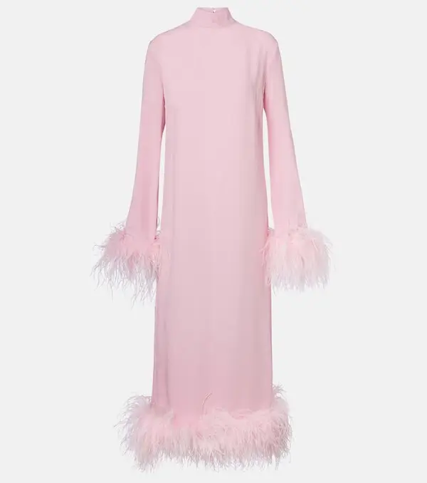 TALLER MARMO Gina Crêpe Cady Midi Dress - Pink
