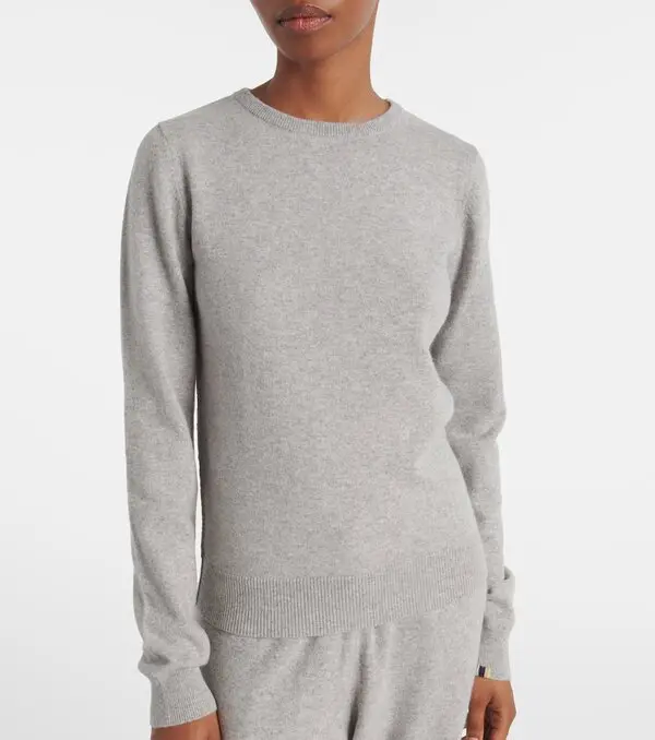 Extreme Cashmere Crewneck Ribbed Sweater - Grey