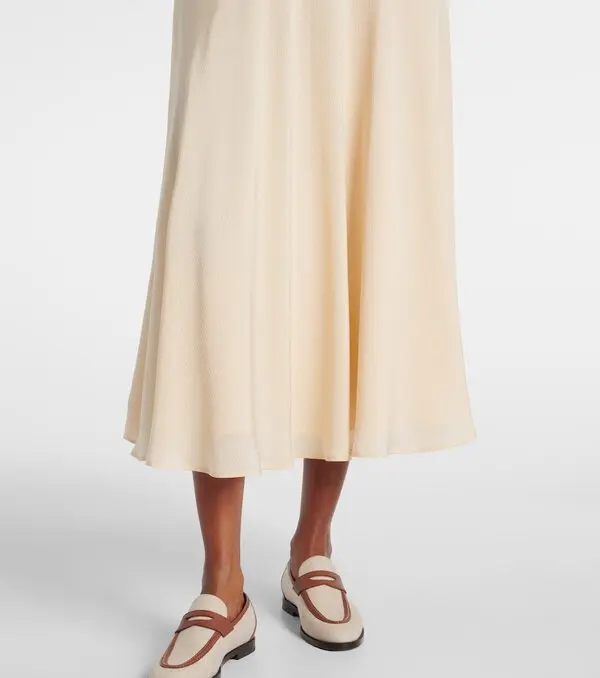 Loro Piana Erika Silk Midi Skirt