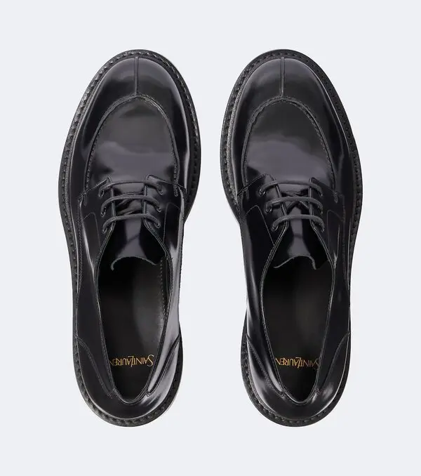 Saint Laurent Lino Leather Derby Shoes