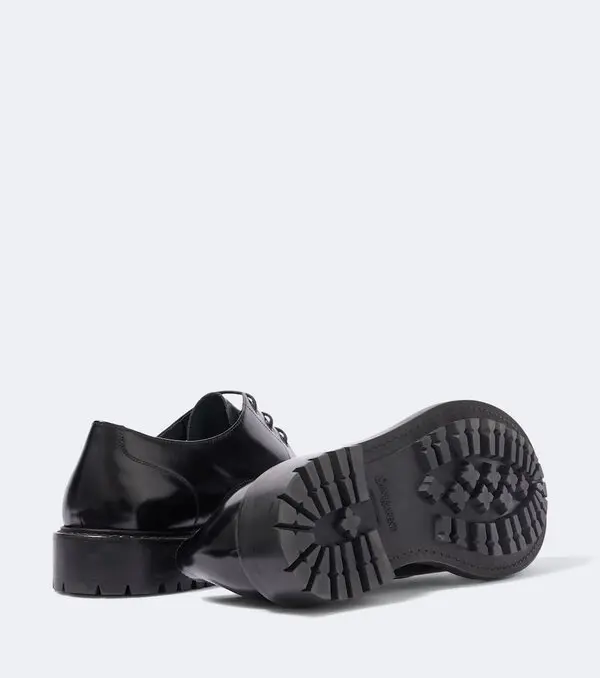 Saint Laurent Lino Leather Derby Shoes