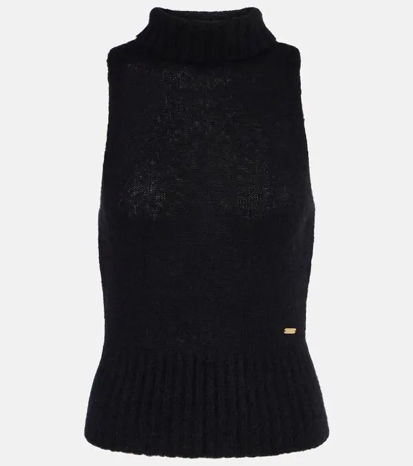 TOM FORD Cashmere And Silk Turtleneck Top - Black